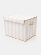 Sinsay - Skládací úložný box s pruhy - béžová