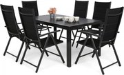 HomeGarden Zahradní nábytek Ibiza Alu Black / Black 6+1