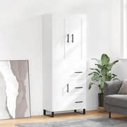 Skříň highboard bílá 69,5 x 34 x 180 cm kompozitní dřevo