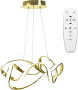 Toolight - LED stropní svítidlo APP821-CP + dálkové ovládání, zlatá, OSW-06882