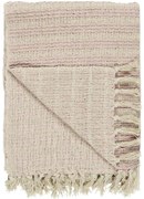 Ib Laursen - bavlněný pléd krémovo-růžový 130x160 cm