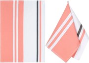 Bellatex Kuchyňská utěrka 1 ks 50x70 cm Geometrie Šedá,Lososová,Bílá