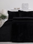 MK Lůžkoviny Mikroplyšové povlečení Exclusive - Laura černá 140 × 200 cm, 70 x 90 cm