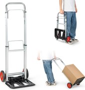 Costway Pytlový nákladní vůz s teleskopickou rukojetí a sklopnou ložnou plochou