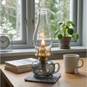 Brilagi - Petrolejová lampa MERLIN kouřová/šedá