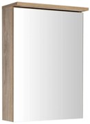 Aqualine KAWA - Zrcadlová skříňka s LED osvětlením, 50x70x22 cm, dub emporio WGL35S