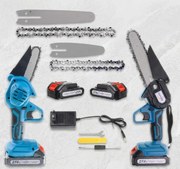 Nakida Zahradní ruční mini AKU pilka NAKIDA HT-5719 + 2x baterie 21 V + 127 mm + 185 mm lišta + 2 řetězy