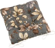 Bellatex Sedák EMA prošívaný 40x40 cm Listí Šedá,Béžová,Hnědá