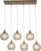 Searchlight 44520-6CP Závěsné svítidlo RADIANCE CHAMPAGNE optické sklo