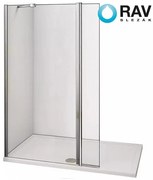 RAV-SLEZÁK Stěna walk-in Dafne (60+30)x195 čirě – chrom