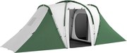 Rodinný tunelový stan Outsunny pro 4-6 osob 555x225x190 cm, voděodolný 3000 mm a skládací s 2 ložnicemi a batoh na výlet | Aosom