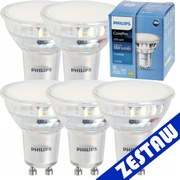 SADA 5x žárovka Philips GU10 4,9W 550lm 112lm/W 6500K EyeComfort CorePro