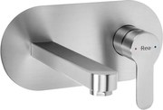 Podomítková umyvadlová baterie REA ARCOS BOX systém, nikl kartáčovaný