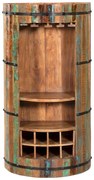 Vinotéka z recyklovaného dřeva v přírodní barvě na 8 lahví, 60x115 cm Kaveri – Interia Home & Living