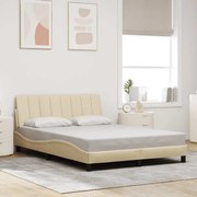Rám postele bez matrace Hanko krémový 140 x 190 cm textil 3310459