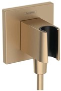 Hansgrohe Fixfit - Sprchové kolínko s držákem, kartáčovaný bronz 26889140