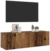 Nástěnná TV skříňka old wood 100 x 30 x 30 cm kompozitní dřevo