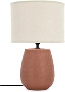Keramická stolní lampa v terakotové barvě s textilním stínidlem (výška 41,5 cm) Irvin – Yes Everyday