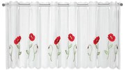 Bílá záclona 155x45 cm Poppies – Sehlbach