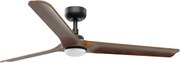 FARO 33809-1TW HEYWOOD L LED stropní ventilátor, černá/tmavé dřevo s DC motorem - FARO