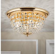 Orion DLU 1840/47-Křišťálové str. svítidlo PLAFOND 6xE27/40W/230V pr.47 cm zlatá