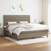 Box spring postel s matrací textil taupe
