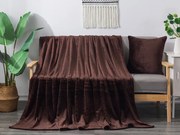 XPOSE® Mikroplyšová deka Exclusive - tmavě hnědá 150x200 cm