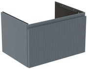 Ideal Standard Finesse - Umyvadlová skříňka, 60x44x38 cm, 1 zásuvka, Ribbed Matt ashblue E3382UQ