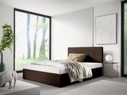 Eka Čalouněná postel SMART 90x200 cm Barva látky Trinity: Tmavě hnědá (Trinity 2308), Úložný prostor: Bez úložného prostoru