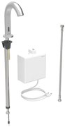 Geberit Piave - Elektronický umyvadlový ventil, síťové napájení, easy to clean, kartáčovaný nerez 116.161.SN.1