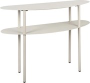 Šedý kovový konzolový stolek 28x90 cm Riqueza – Leitmotiv