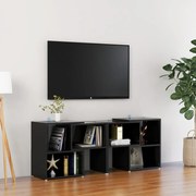 TV skříňka černá s vysokým leskem 104x30x52 cm kompozitní dřevo
