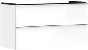 Hansgrohe Xelu Q - Umyvadlová skříňka, 63x118x50 cm, 2 zásuvky, lesklá bílá/chrom 54035000