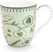 Pip Studio Lily &amp; Lotus hrnek XL 440ml, zelený (Porcelánový hrnek)