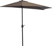 Zahradní slunečník Outsunny 270x138x236 cm s kličkou a polokružným tvarem pro venkovní terasu, patio a bazén | Aosom