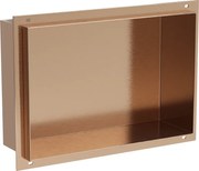Mexen X-Wall-NR polička zapuštěná bez příruby 30 x 20 cm, kartáčovaná měď - 19C1302010