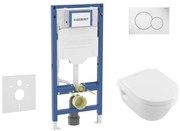 Geberit Duofix - Set předstěnové instalace, klozetu Architectura a sedátka softclose, tlačítko Sigma01, alpská bílá SANI11CK3100