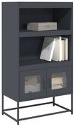 Skříň highboard antracitová 68x39x123 cm ocel
