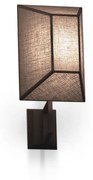 Light for home - Nástěnné moderní světlo s textilním stínidlem v hnědé barvě   40001 "Roof", 1x15W, E27, hnědá
