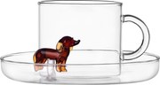 Ichendorf Milano designové šálky na čaj Dogs Tea Cup With Saucer Bassotto