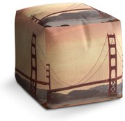 Sablio Taburet Cube Golden Gate 2: 40x40x40 cm