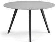 Konferenční stůl PRIMO ZEN, průměr 120 cm, černá podnož, šedá