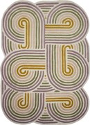 Zelený ručně tkaný vlněný koberec 140x200 cm Spiral Shaped – Flair Rugs