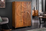 Designová barová skříňka Shayla 141 cm hnědá / mango