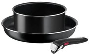 Tefal - Sada nádobí 3 ks INGENIO EASY COOK & CLEAN BLACK