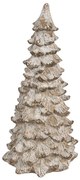 Béžová dekorace vánoční stromek Christmas Tree - Ø 9*18 cm