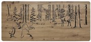 Li-Go "Jelen a myslivec" světelný obraz 230V 110x50cm provedení povrchu: dub