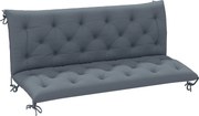 Outsunny Polstr na Lavici pro 3 Osoby 150 x 98 x 8 cm s Popruhy, Zádový Polstr pro Vnitřní/Venkovní Čalounění, Polstr na Zahradní Lavici, Zahradní Náb