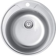 Deante Twist, nerezový dřez na desku 1-komorový B/O 490x170 3,5" + sifon, vzor satyna s límcem, ZHC_0803