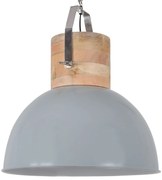 Šedé závěsné kovové retro světlo Fabriano Shiny grey - Ø 50*60 cm